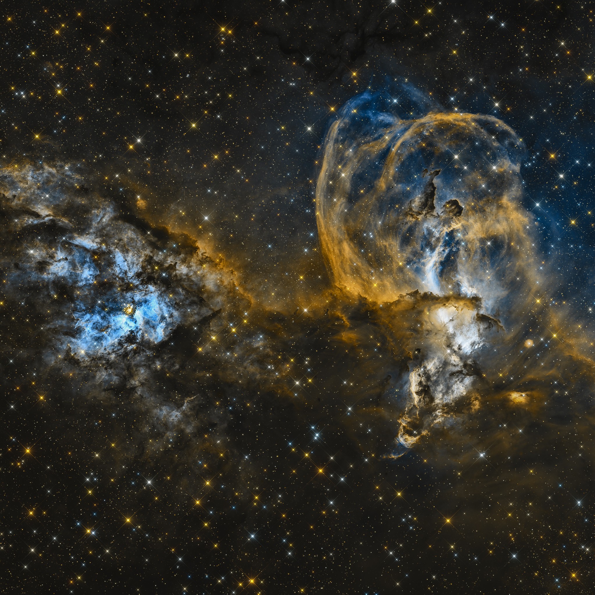 NGC 3576 and NGC 3603 | Telescope Live